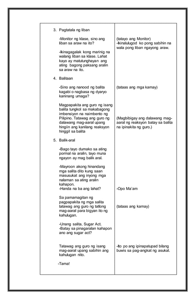 Detailed lesson plan in demonstration teaching | DOCX