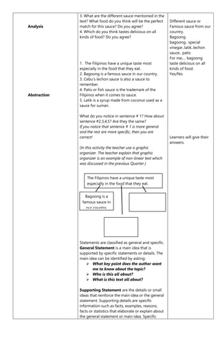 Detailed Lesson Plan for English 7 | DOCX