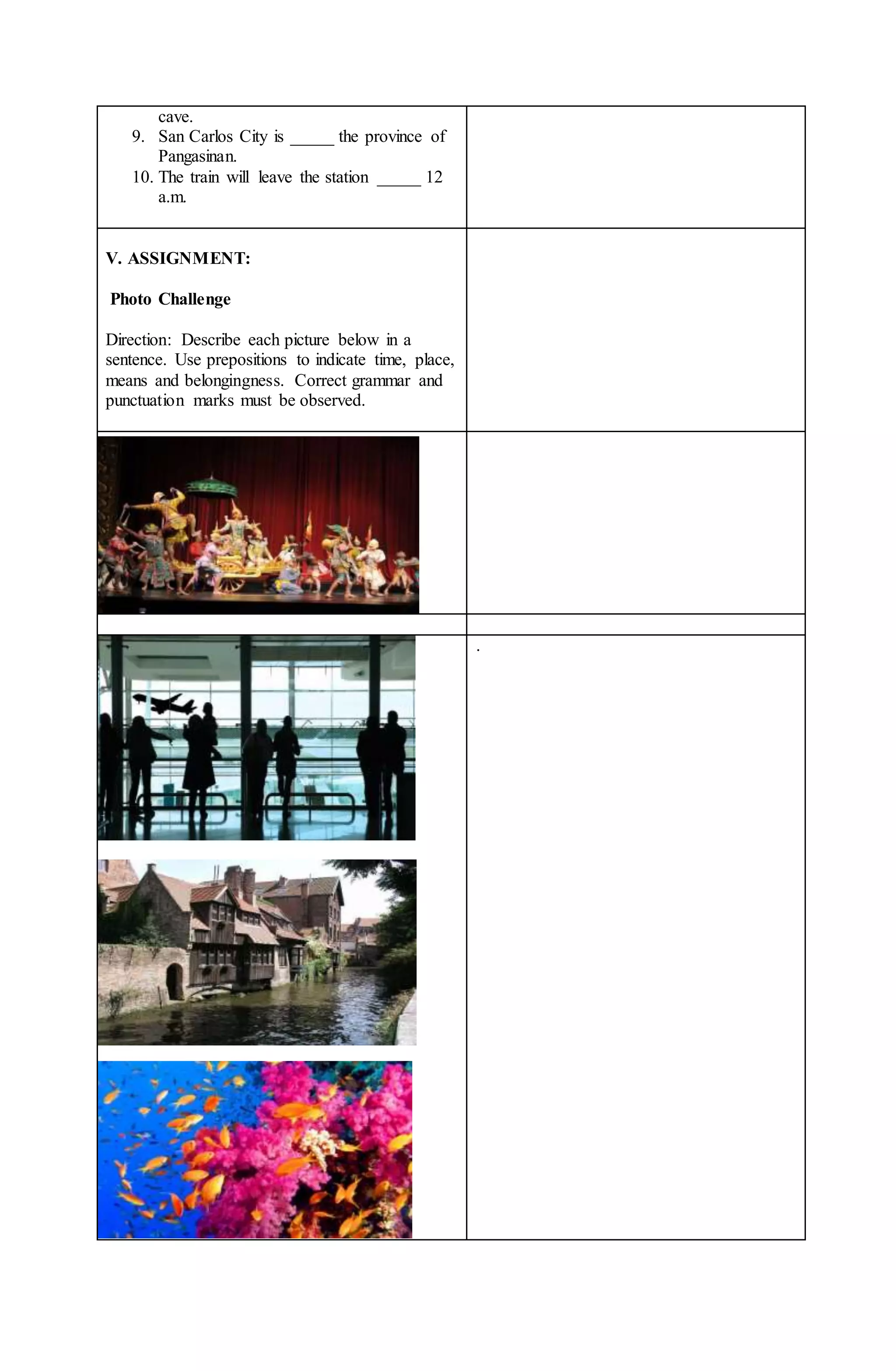 Detailed Lesson Plan in English 7 (Prepositions) | DOCX