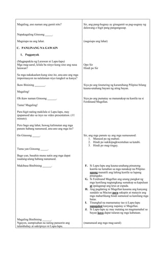 Detailed lesson plan in filipino | PDF