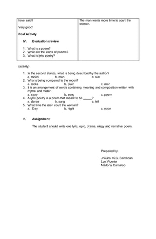 Detailed lesson plan in grade 7 | DOCX