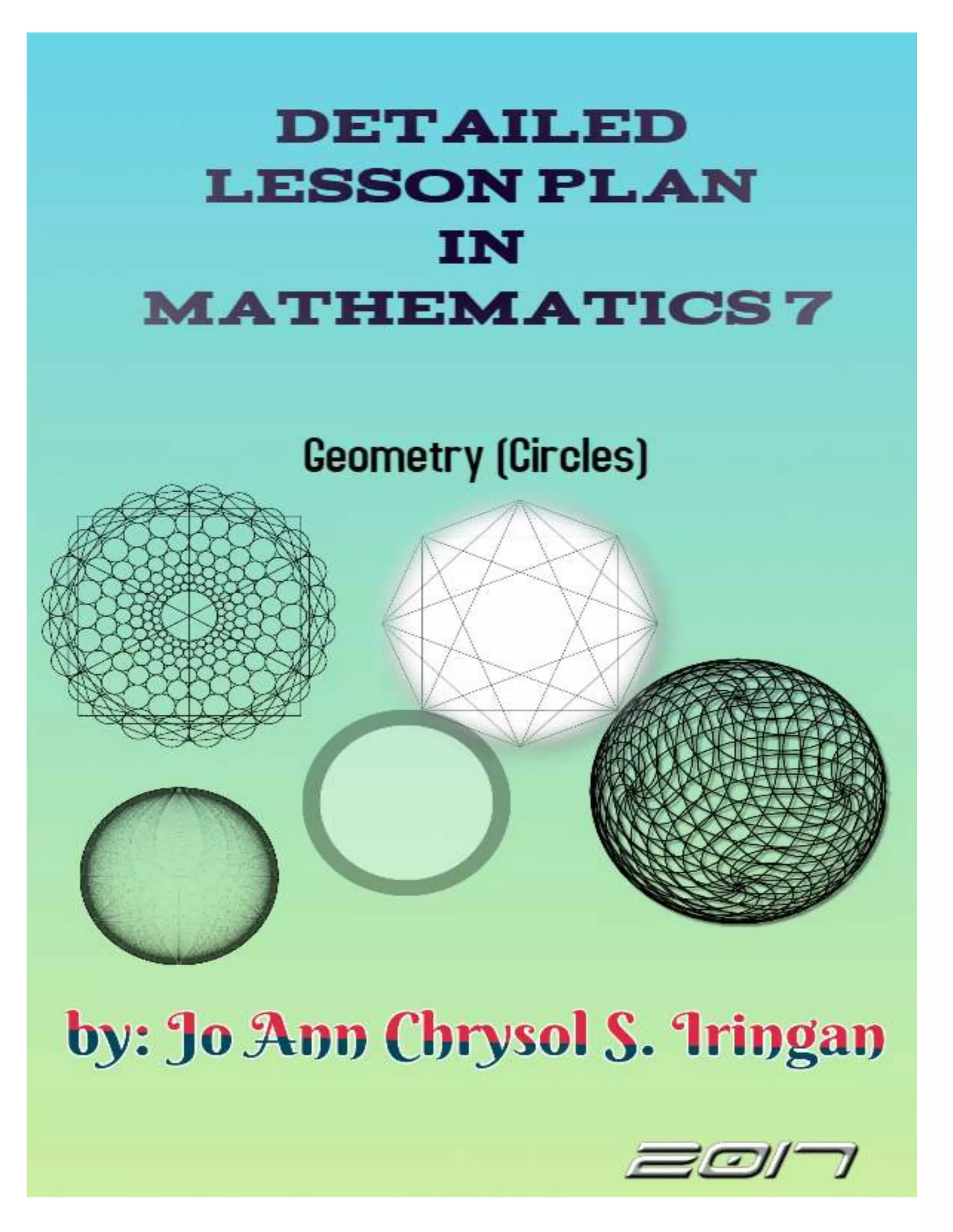 Detailed lesson plan in mathematics 7 (circles) | DOCX