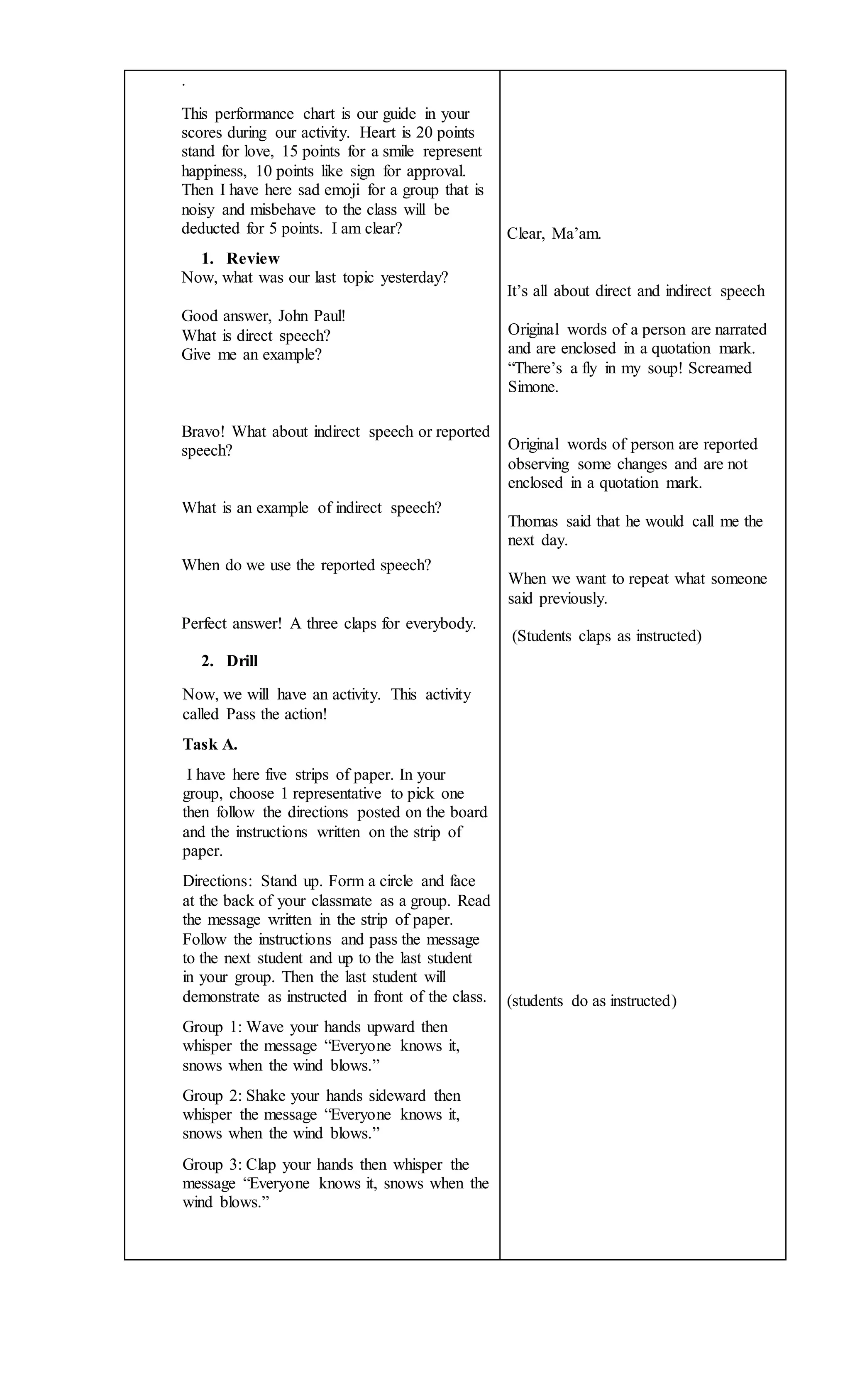 Detailed lesson plan pre demo | DOCX