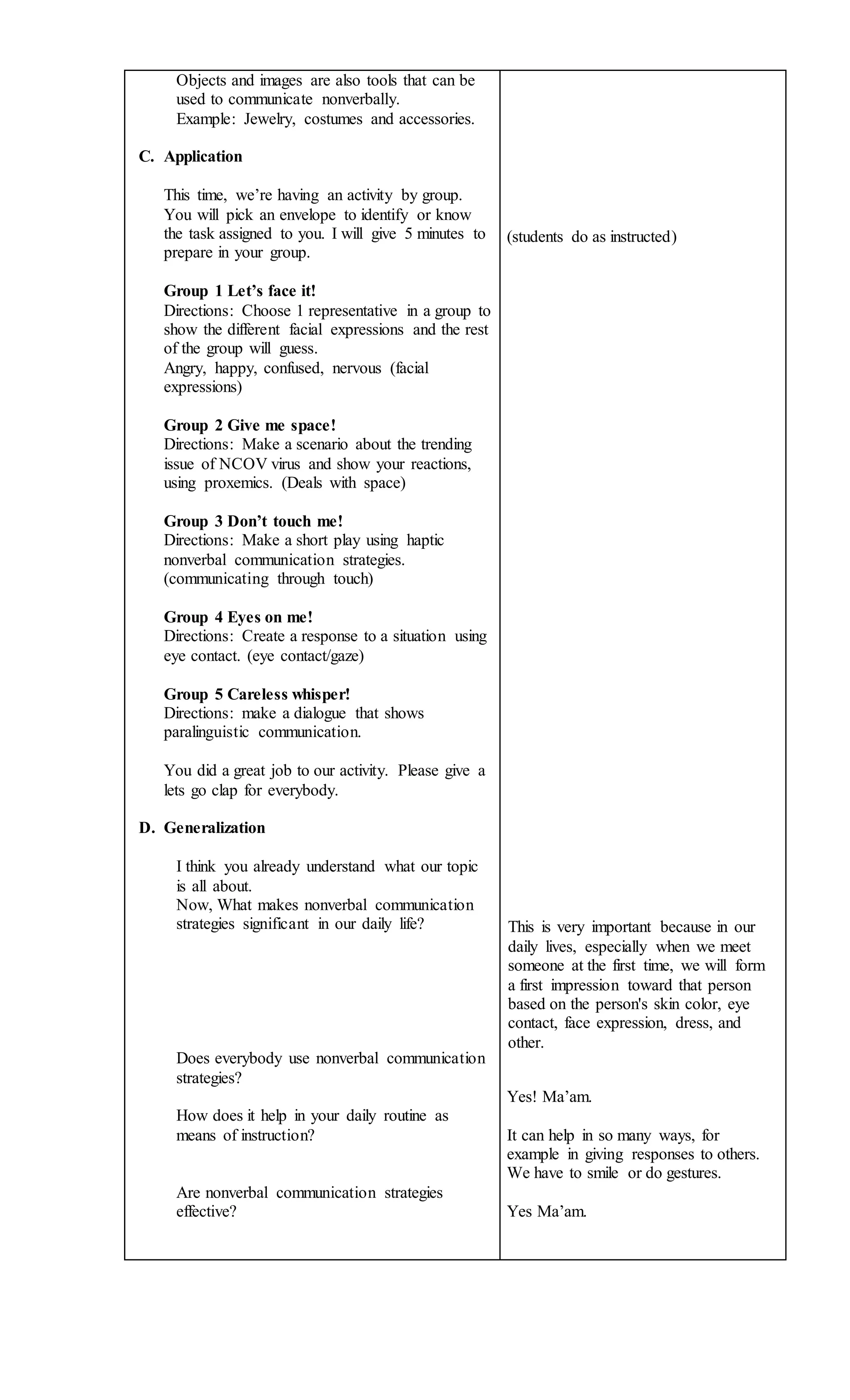 Detailed lesson plan pre demo | DOCX