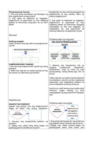 Detailed lesson plan ugnayan ng kita, pagkonsumo at pag iimpok | PDF
