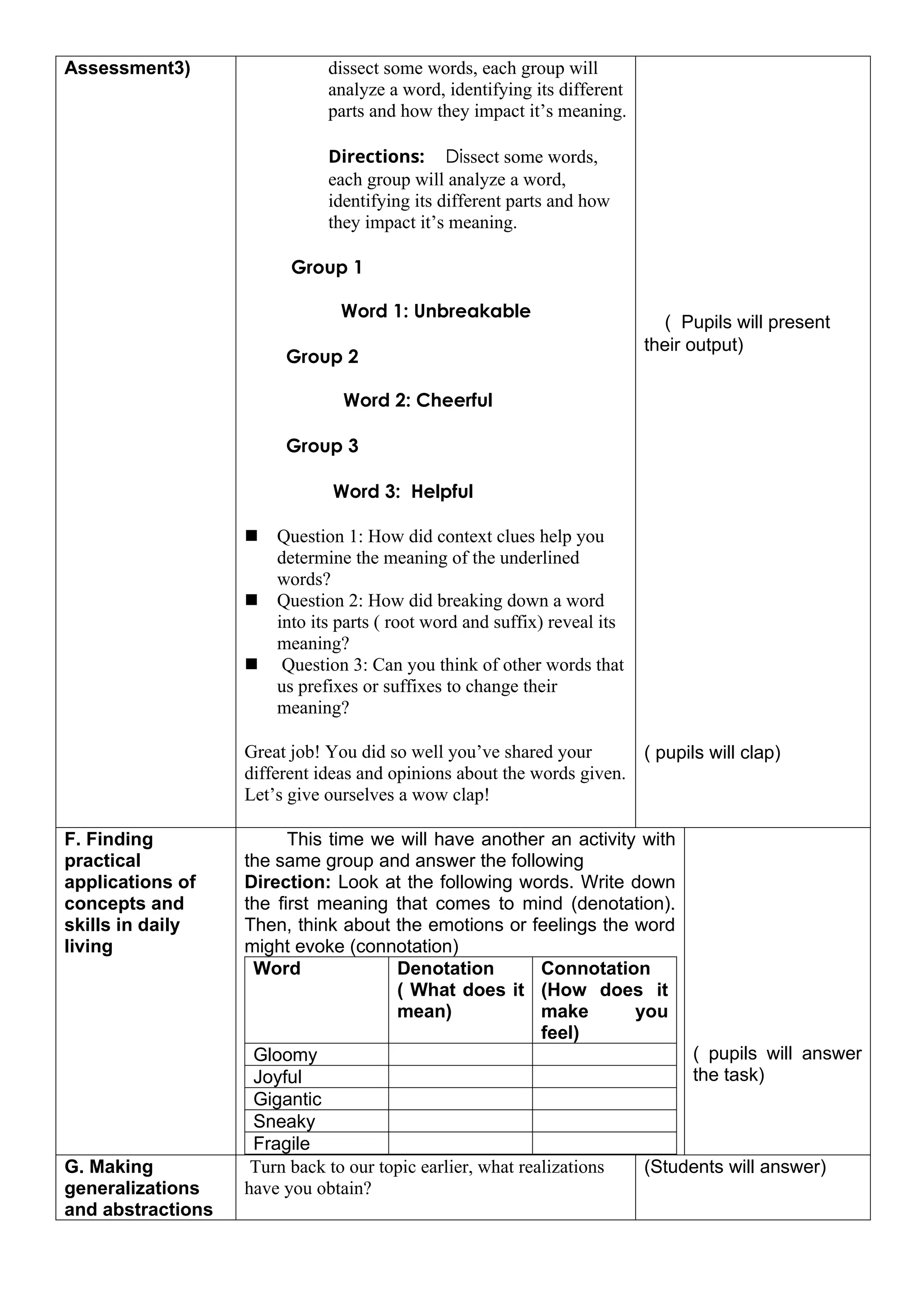 DETAILED LESSON PLAN IN ENGLISH 4 QUARTER WEEK 2H | DOCX