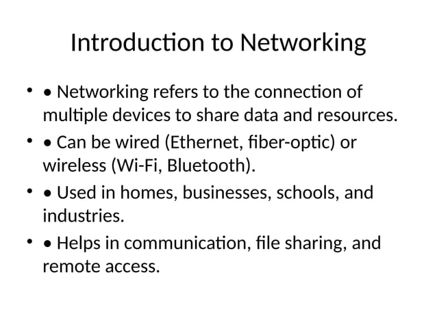 Detailed_Networking_Presentation, Types of Networking – LAN, MAN, WAN.pptx