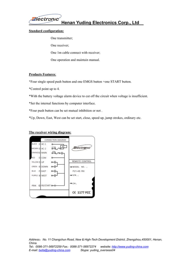 Detailed of f21 4 s radio remote controls | PDF | Email | Internet