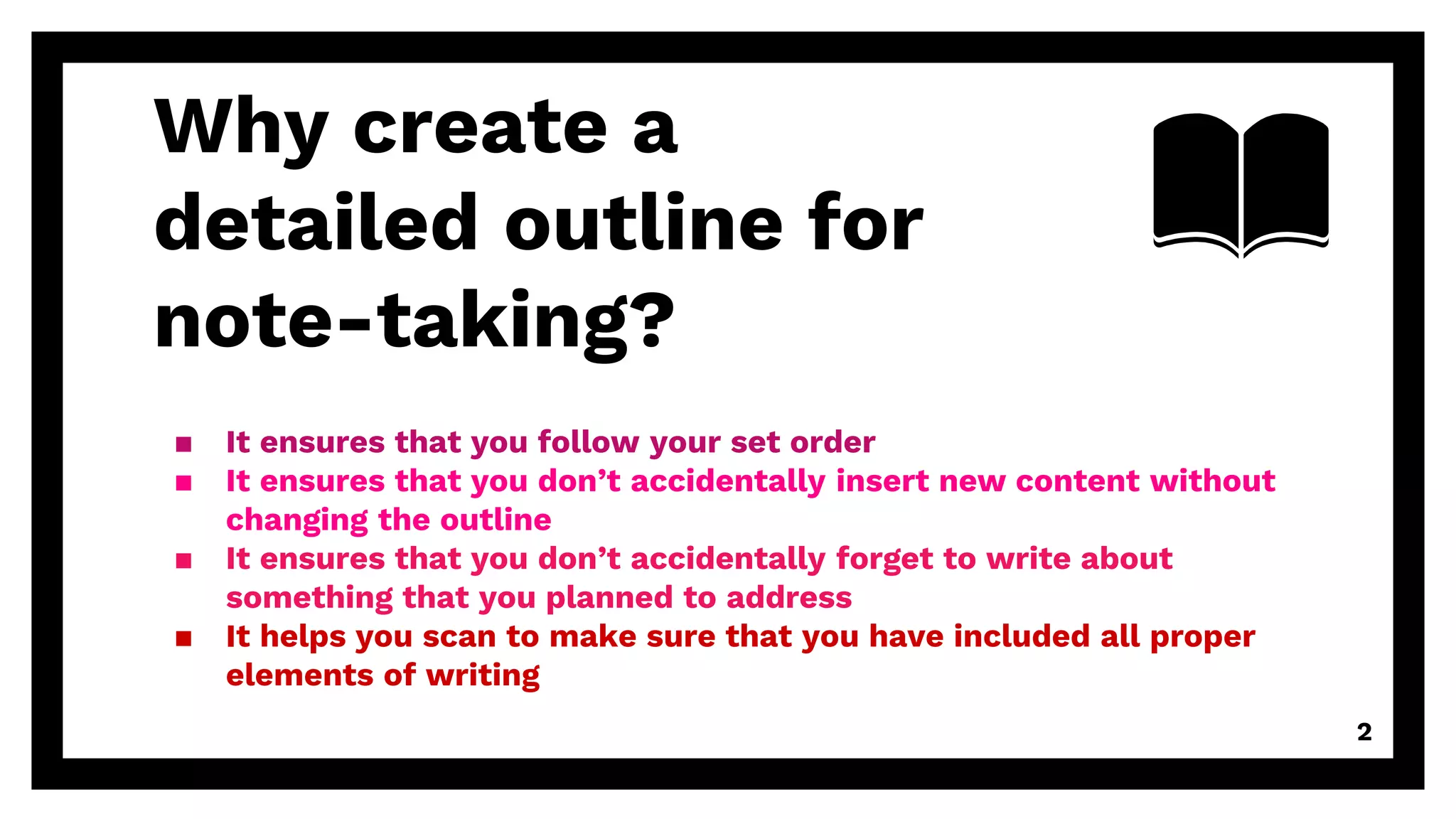 Research Paper Note Taking with an Outline | PPT