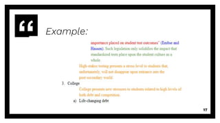 Research Paper Note Taking with an Outline | PPT
