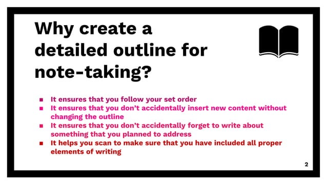 Research Paper Note Taking with an Outline | PPT