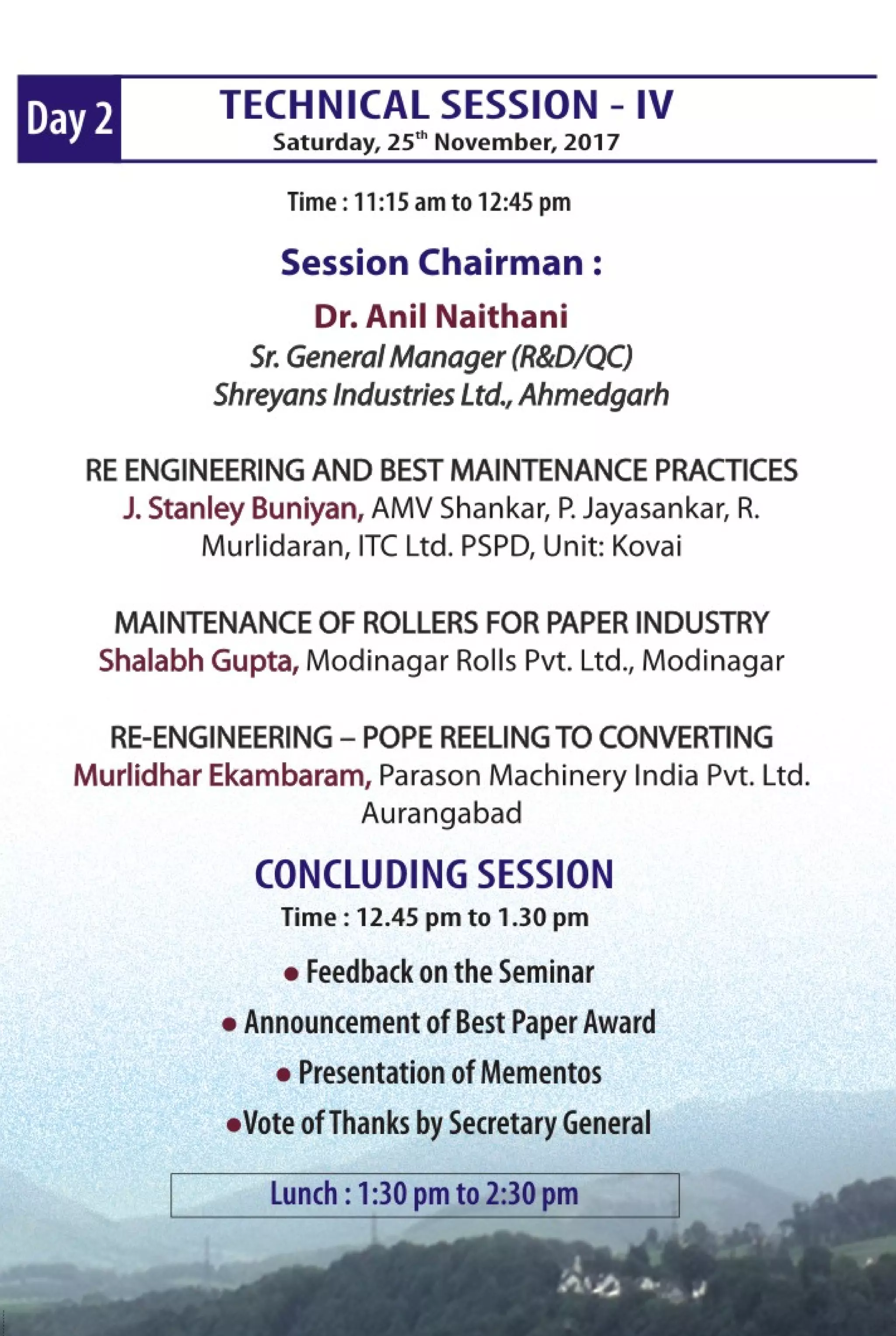 Detailed programme coimbatore conference | PDF