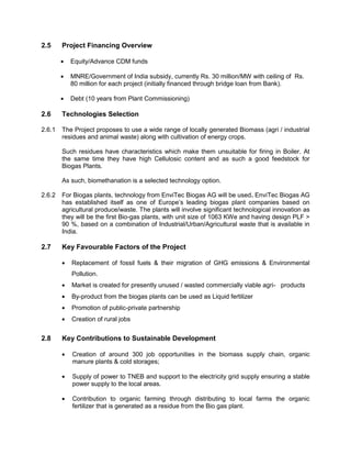 Detailed project report_for_biogas_power_plant | PDF
