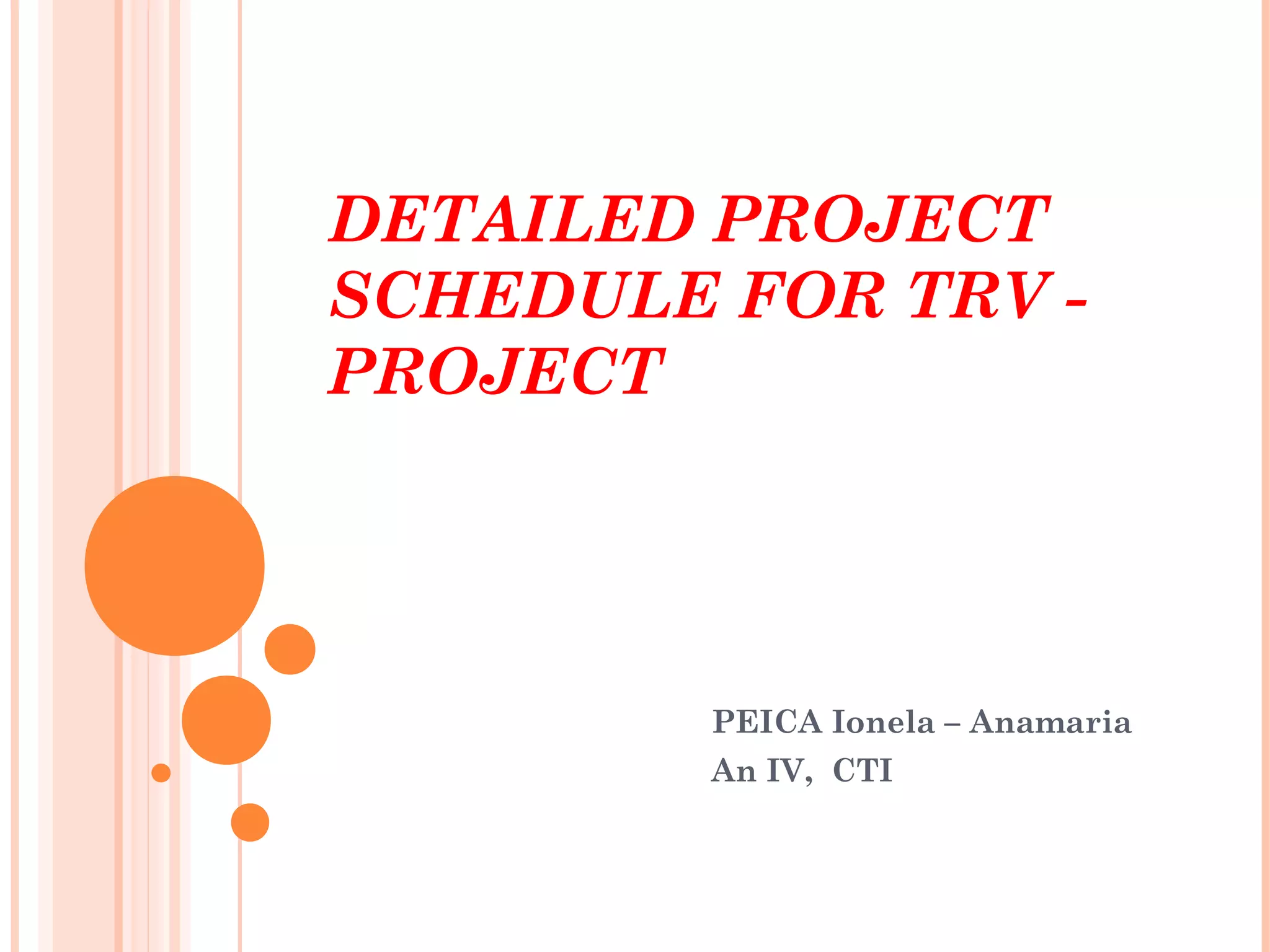 Detailed project schedule | PPT