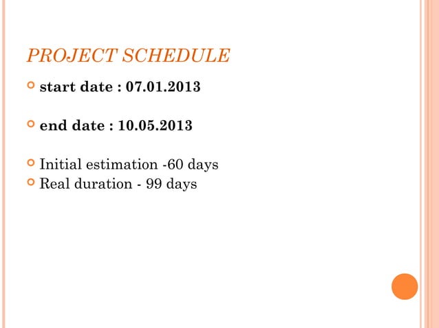 Detailed project schedule | PPT