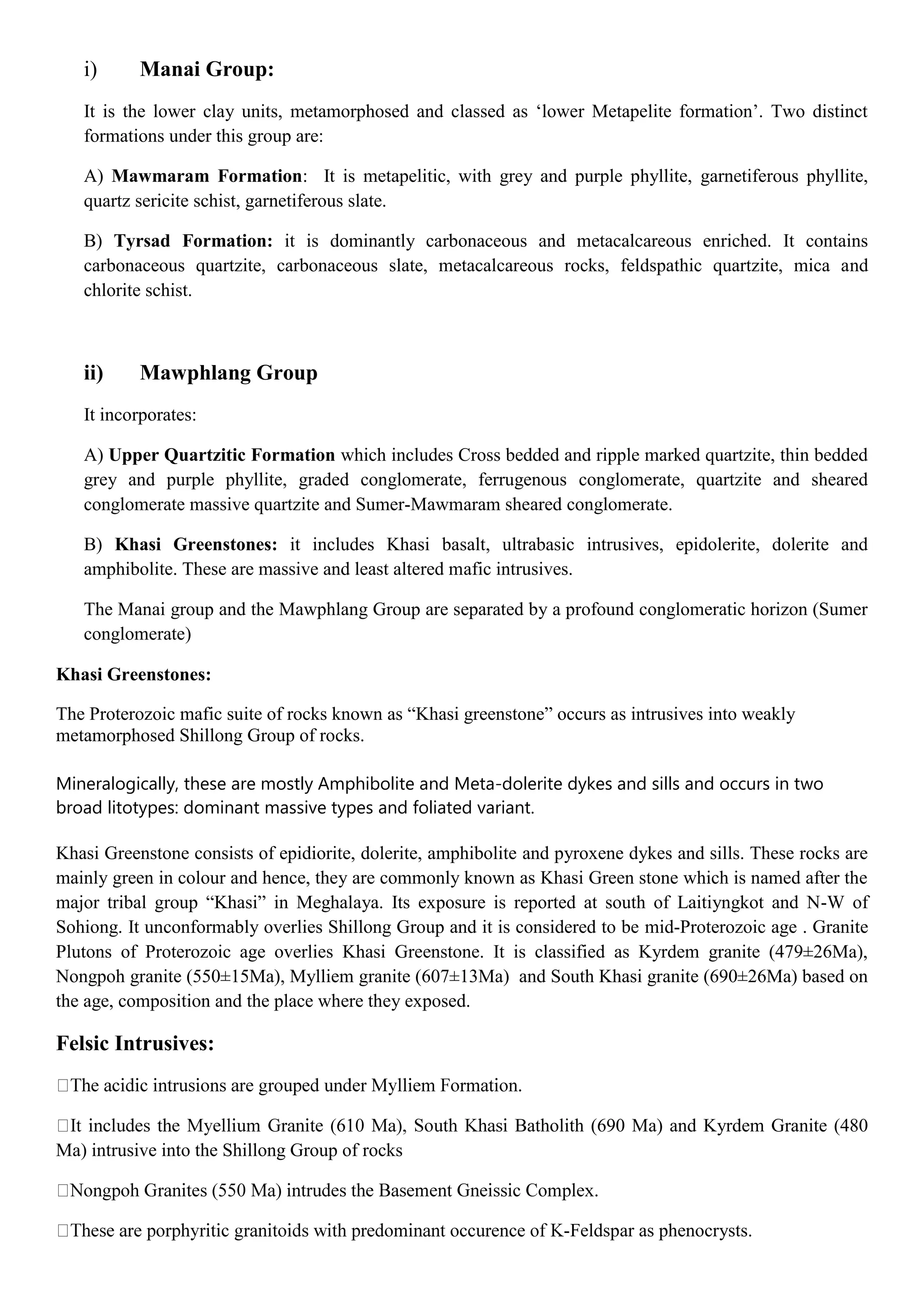 Detailed stratigraphic succession of meghalaya | PDF