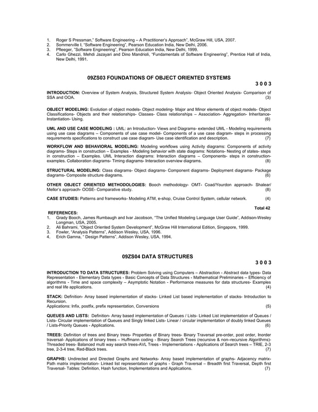 Detailed syllabus | DOC | Programming Languages | Computing