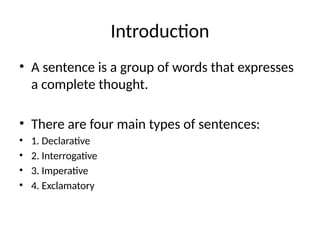 Detailed_Types_of_Sentences.pptx for class 6&8 | PPTX