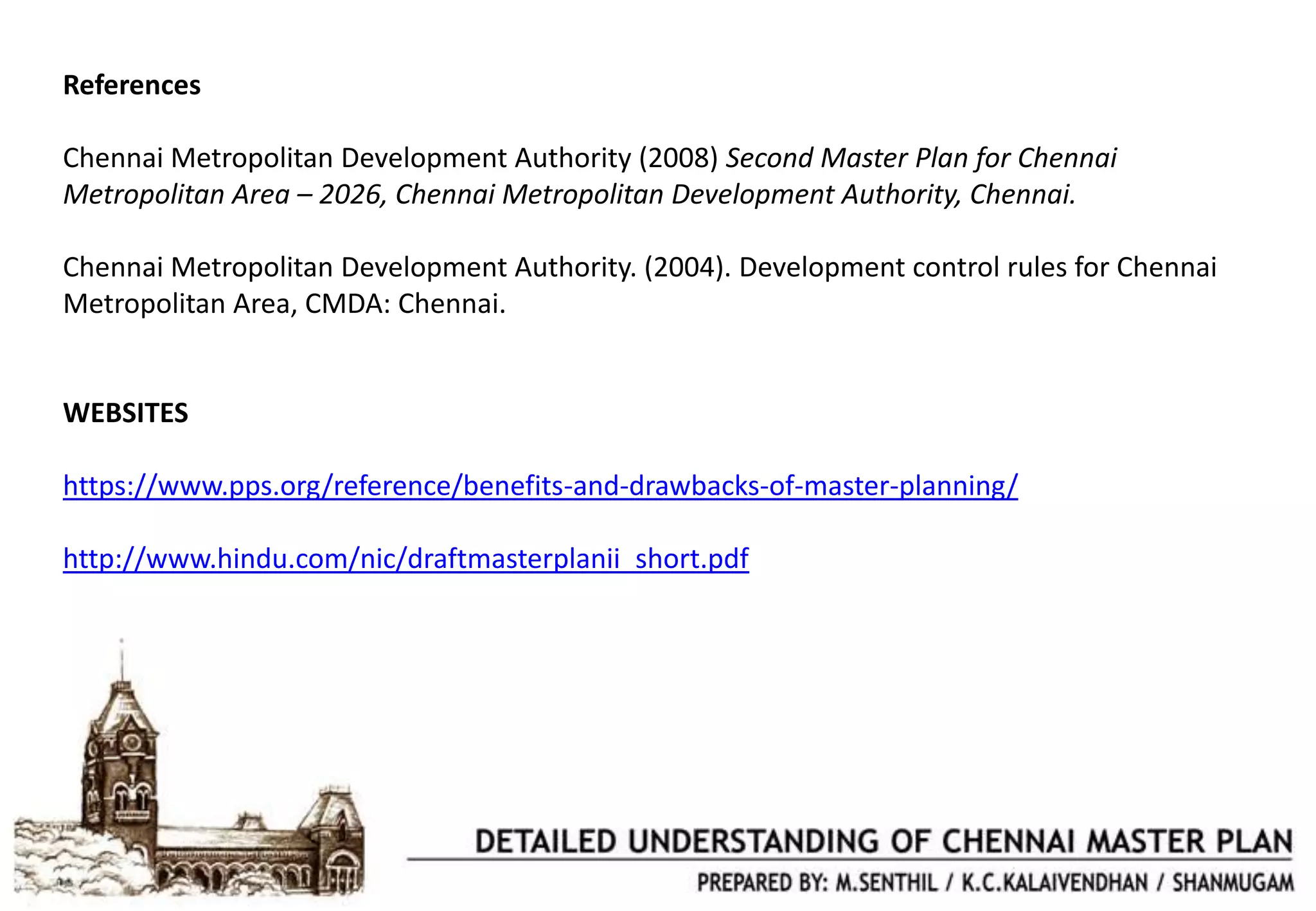 Detailed understanding of the Chennai Master Plan | PPTX