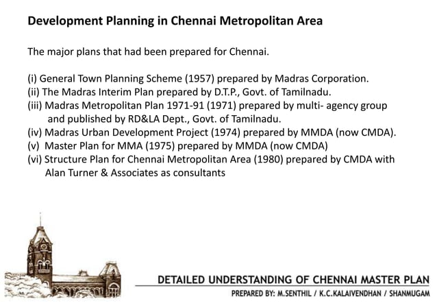 Detailed understanding of the Chennai Master Plan | PPTX | Civil ...