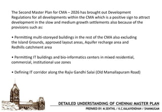 Detailed understanding of the Chennai Master Plan | PPTX