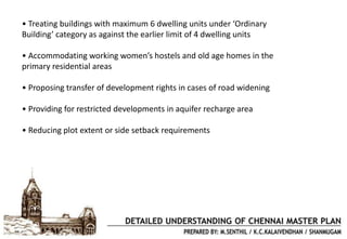 Detailed understanding of the Chennai Master Plan | PPTX
