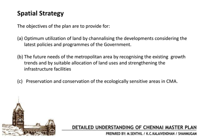 Detailed understanding of the Chennai Master Plan | PPTX | Civil ...