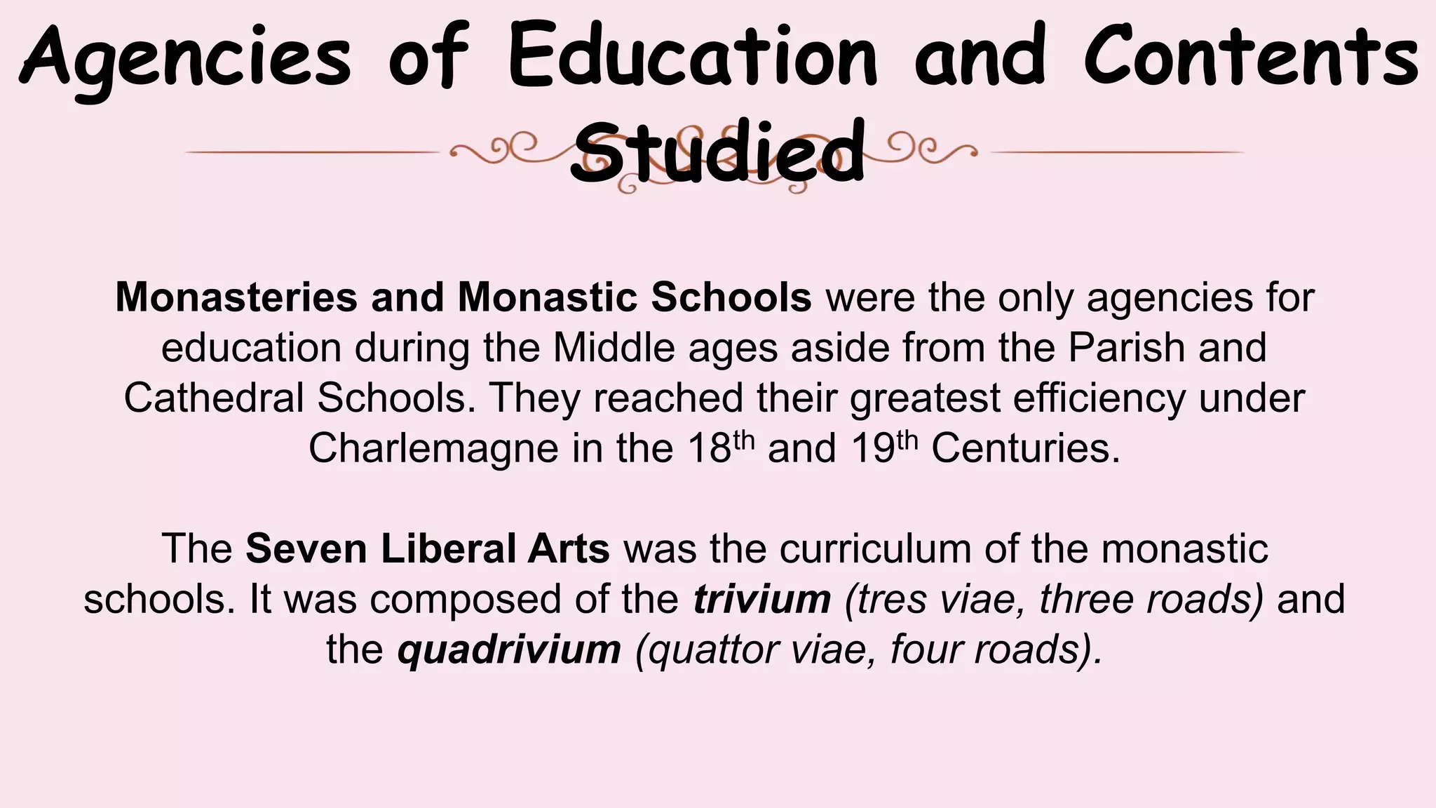 Foundations of Education - The Medieval Concept of Spiritual ...