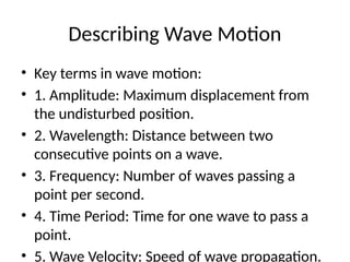waves in physics types, and definition.. | PPT