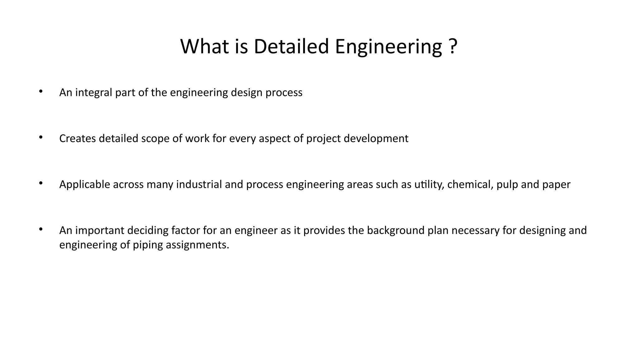Detail engineering of piping systems | PPT
