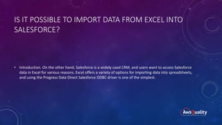 Detail Guide on Salesforce Integration with Excel.pptx | Cloud ...