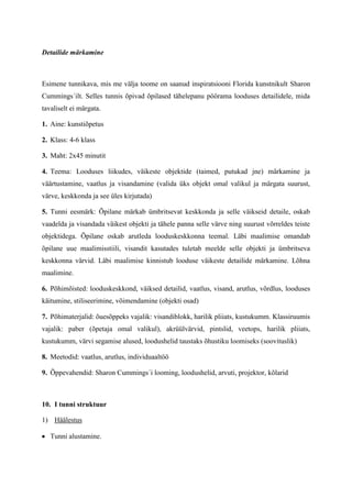 Detailide märkamine (Maalikunst) | DOCX