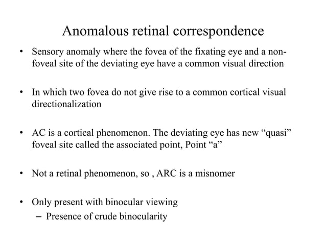 Detail of suppression and AC | PPTX | Eye and Vision Conditions ...