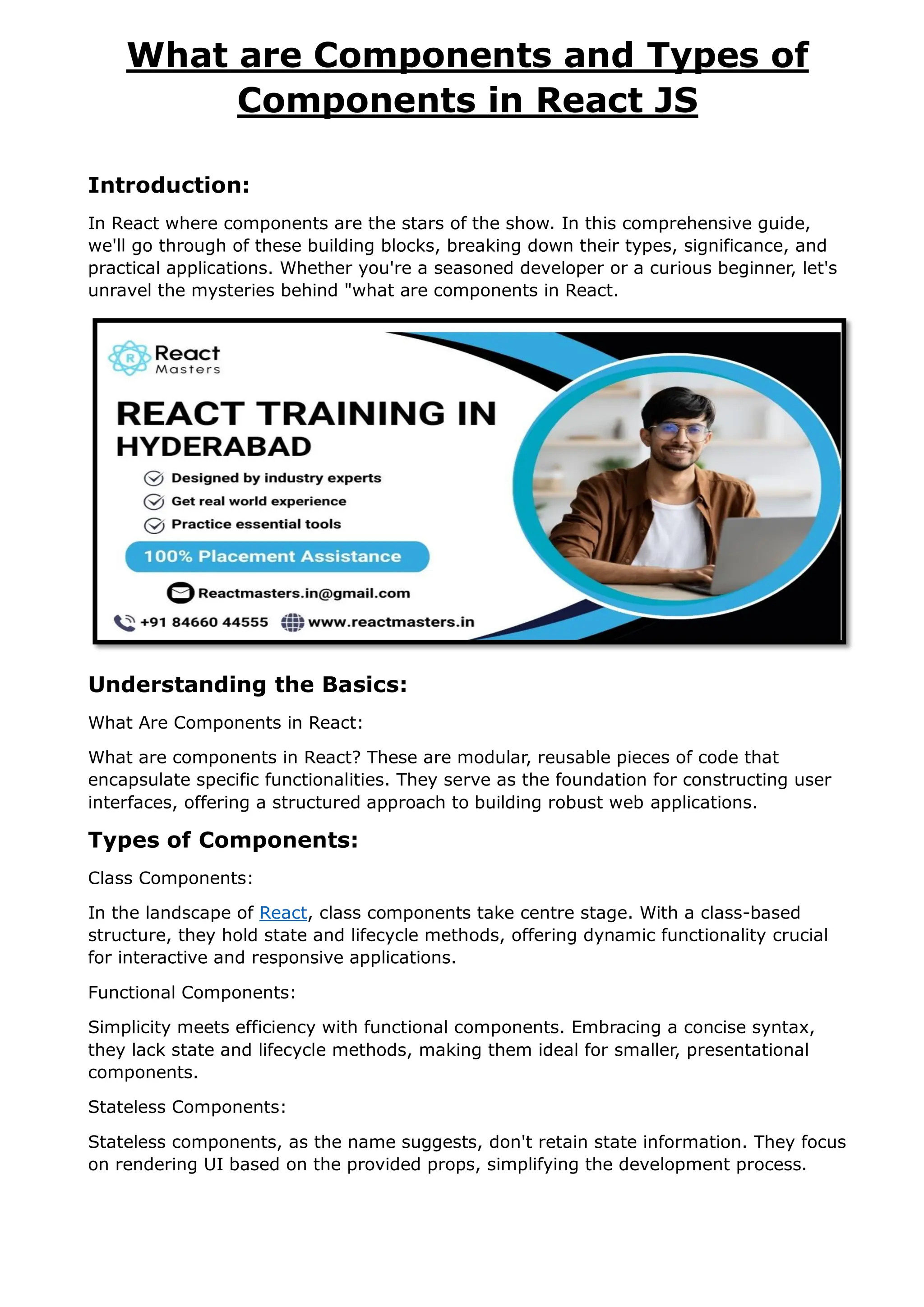 React JS Components fully detailedOverview.pdf