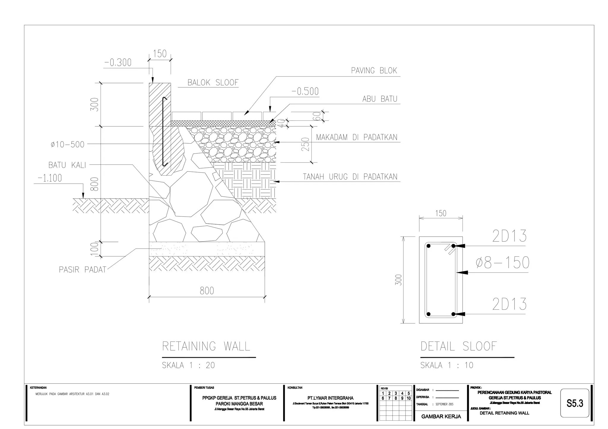 Detail retaining wall | PPT