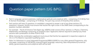 Details about CUCET entrance exam | PPTX