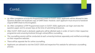 Details about CUCET entrance exam | PPTX