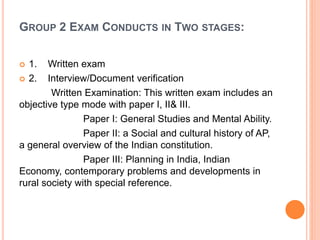 Details about group 2 exam | PPT