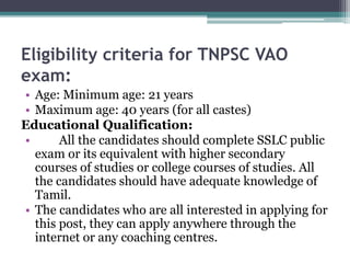 Details about vao exam | PPTX