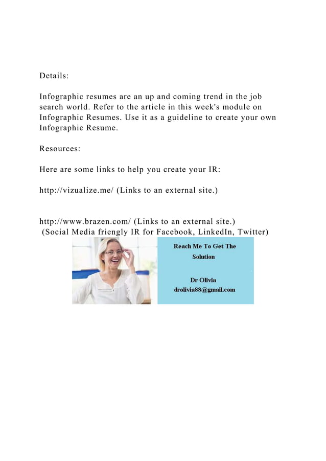 Details Infographic resumes are an up and coming trend in t.docx