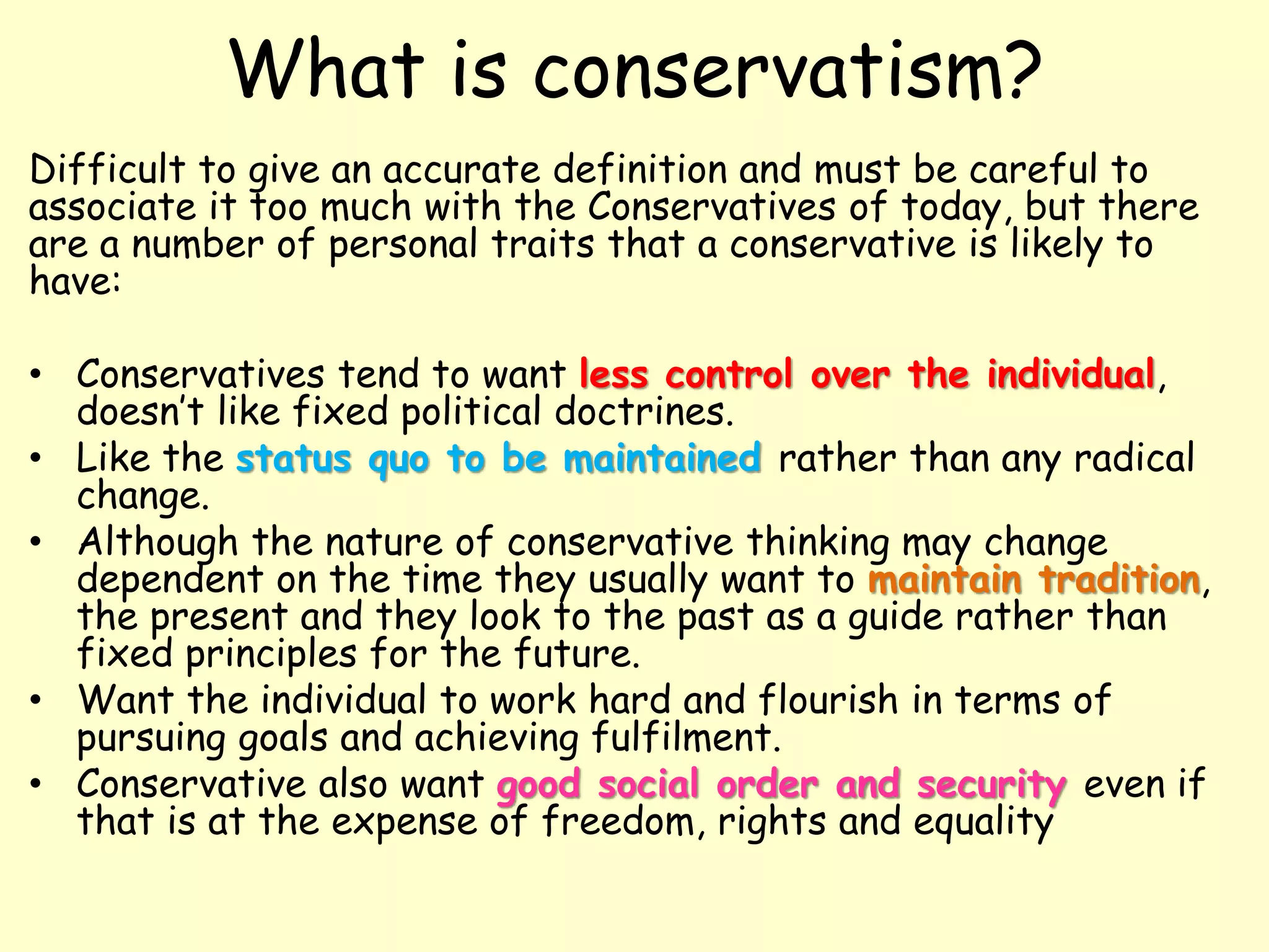 Conservatism | PPTX
