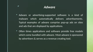 Details of Malwareand Their Types with pptx | PPTX