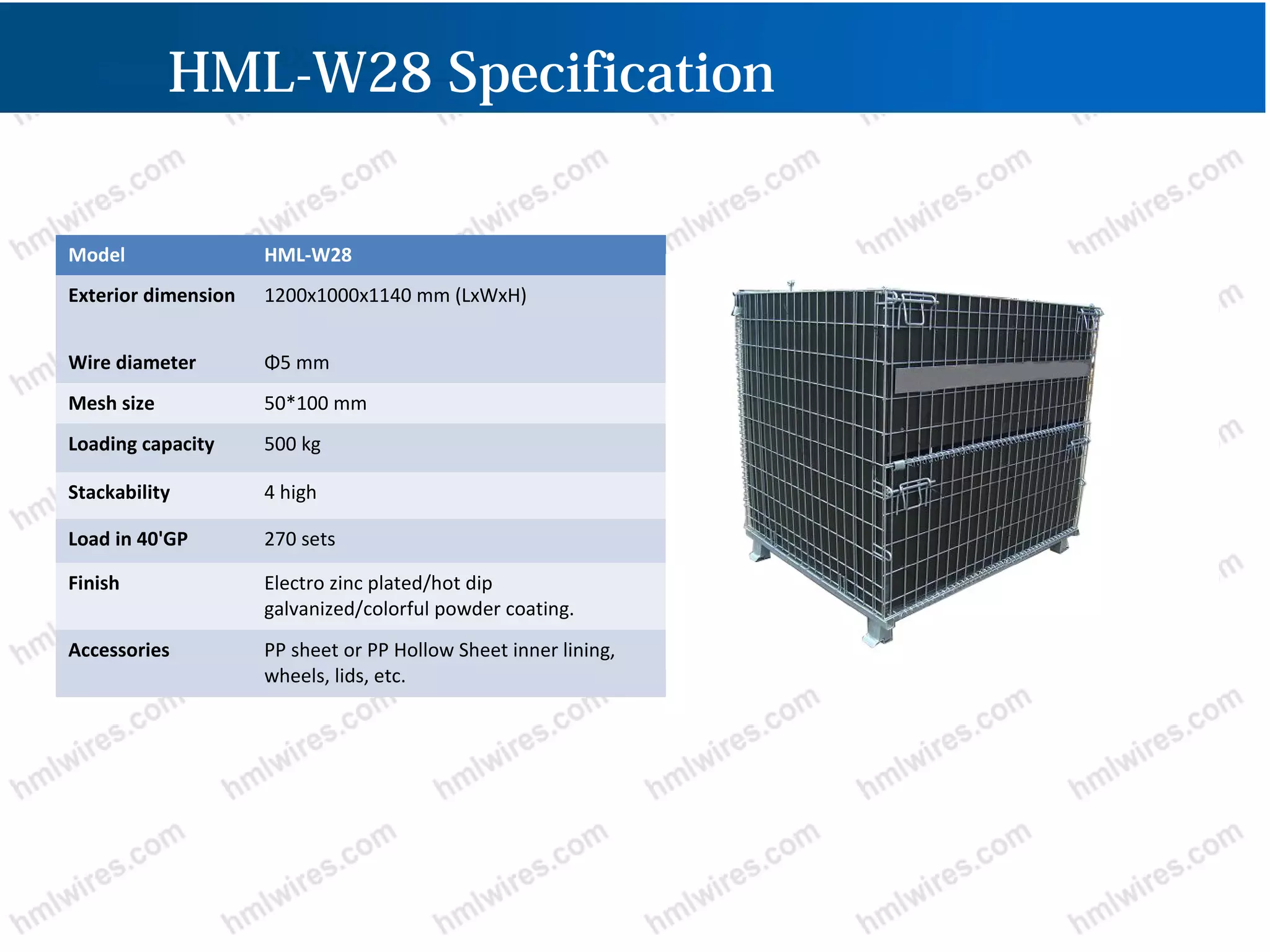 Wire mesh container HML-W28 | PPT
