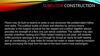 Details of roofs and floors | PPTX