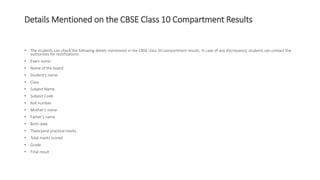 Details on CBSE Compartment Exam.pptx1111 | PPTX