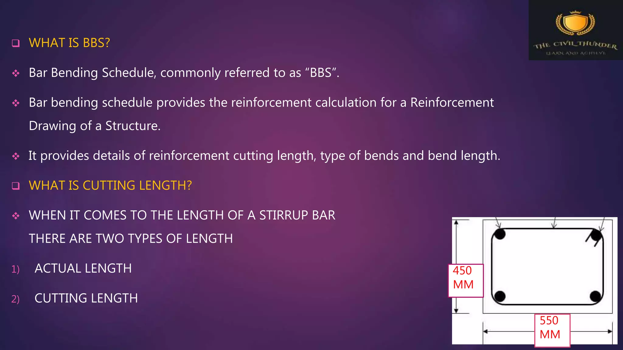 HOW TO CALCULATE STIRRUP CUTTING LENGTH | PPTX