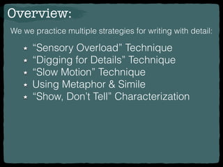 Detail Writing Introduction | PPT