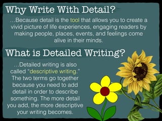 Detail Writing Introduction | PPT