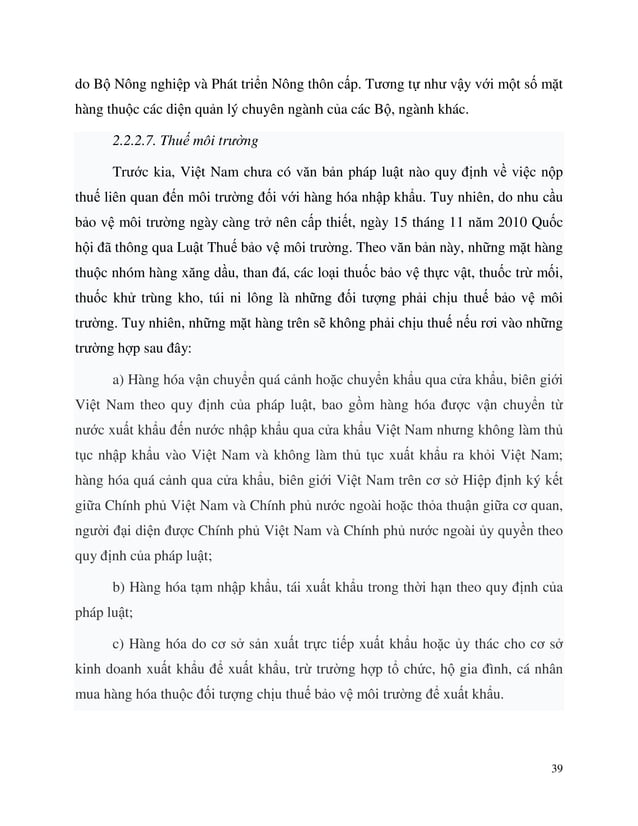 Đề tài: Rào cản môi trường của Việt Nam trong quản lý nhập khẩu | PDF