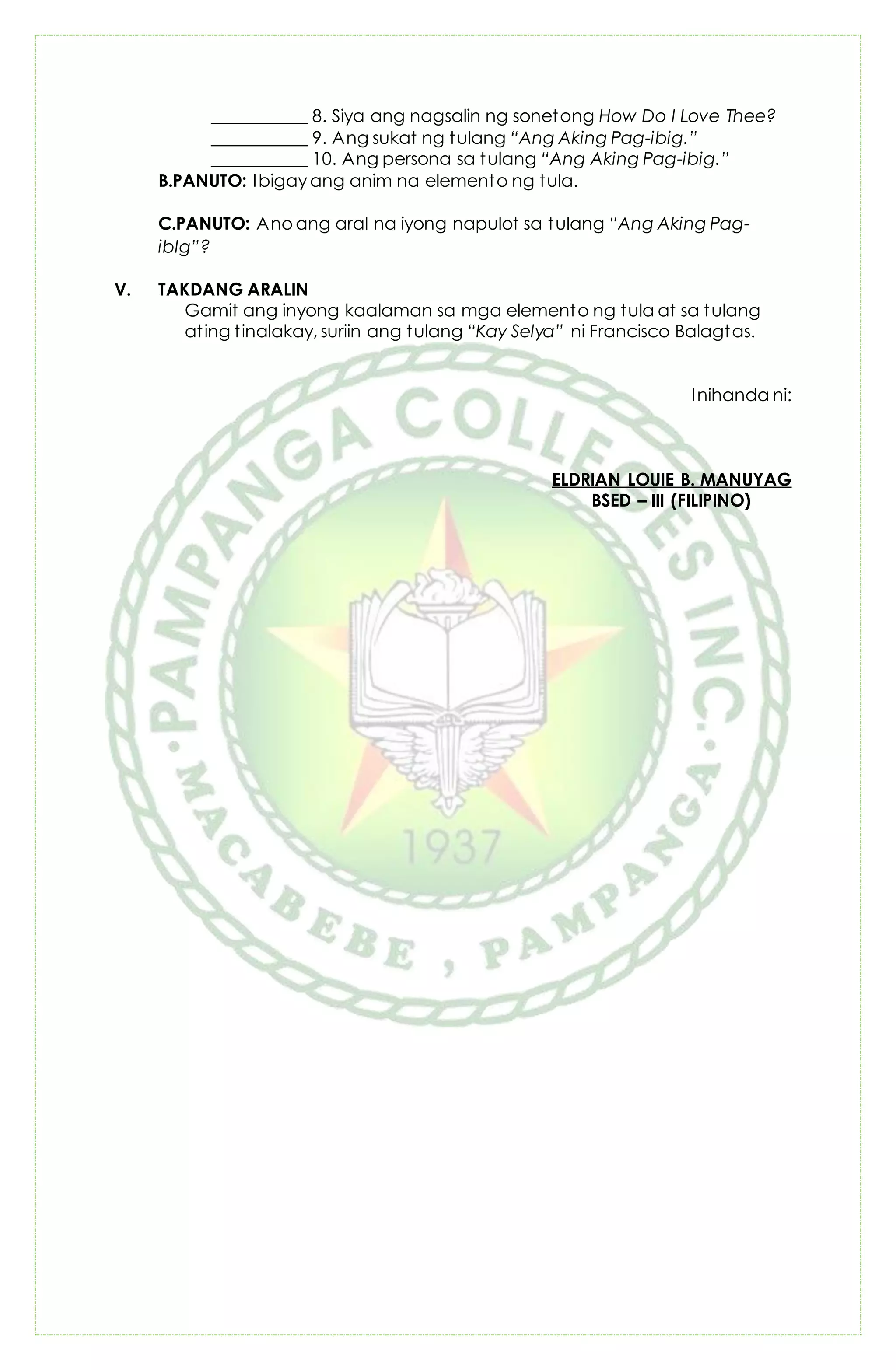 Detalyadong Banghay aralin sa Filipino 10 | PDF